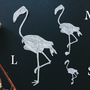 Flamingo Skeleton Sticker: Bird Animal Anatomy White or Transparent ...