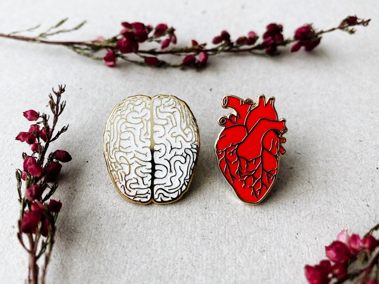 Heart Brain Pin: Human Anatomy Medical Anatomy Pin Doctor | Etsy