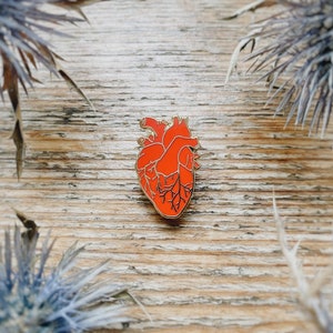 Set of Anatomical Human Heart Enamel Pin: Medical Anatomy Pin ...