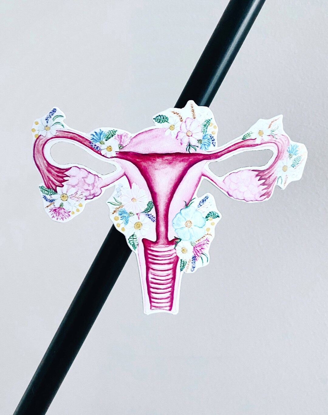 Floral Uterus Anatomy Magnet: Blooming Female Reproductive System ...