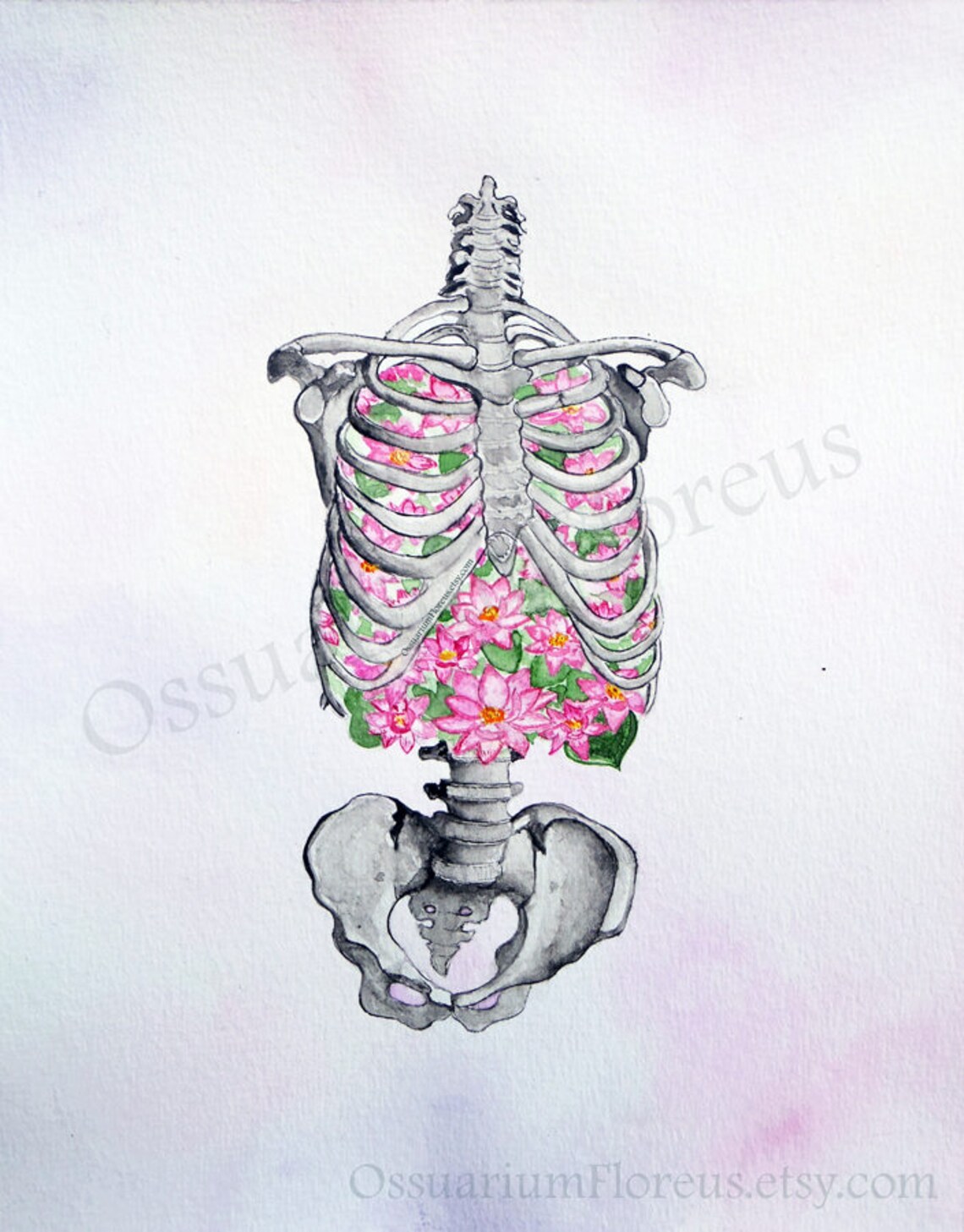Rib Cage Anatomy Painting Christmas Fairytale Gift Lung - Etsy