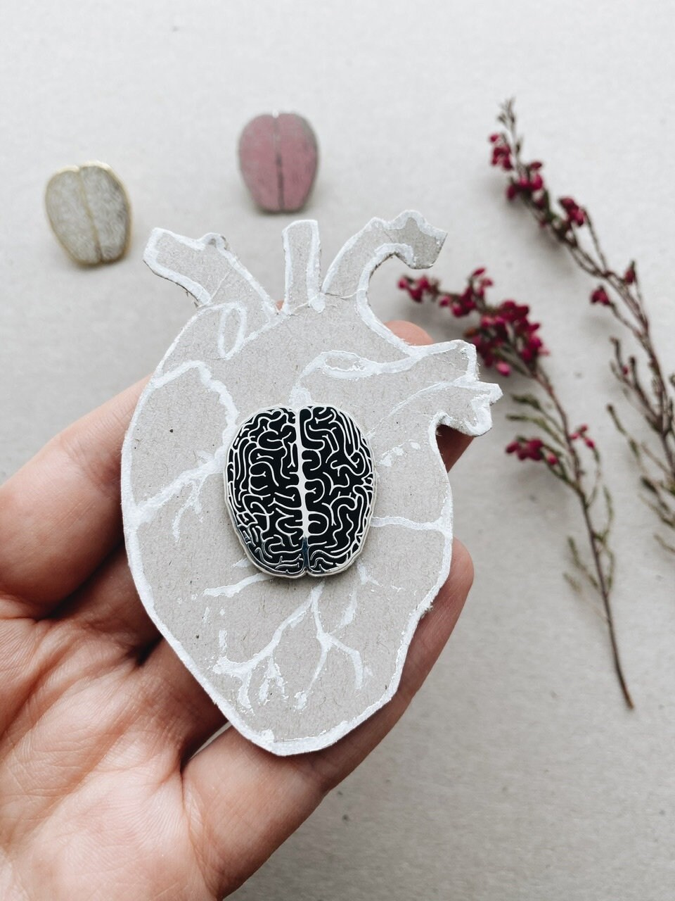 Set of Anatomical Human Brain Enamel Pin: Medical Anatomy Pin ...