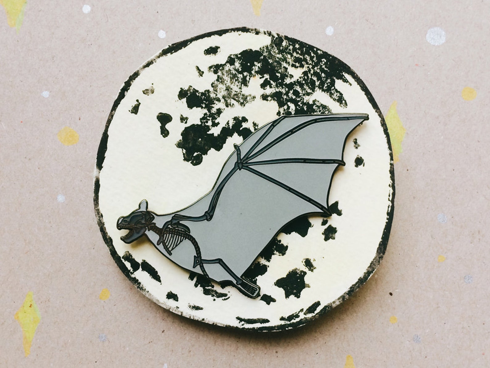 Bat Skeleton Enamel Pin: Glowing in the Dark, Animal Anatomy, Horror ...