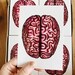 Brain Anatomy Postcard: Anatomical Card, Unique Medical Watercolor ...