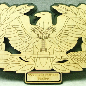 Warrant Officer Rising Eagle With Nameplate - Etsy