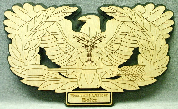 Warrant Officer Rising Eagle With Nameplate - Etsy