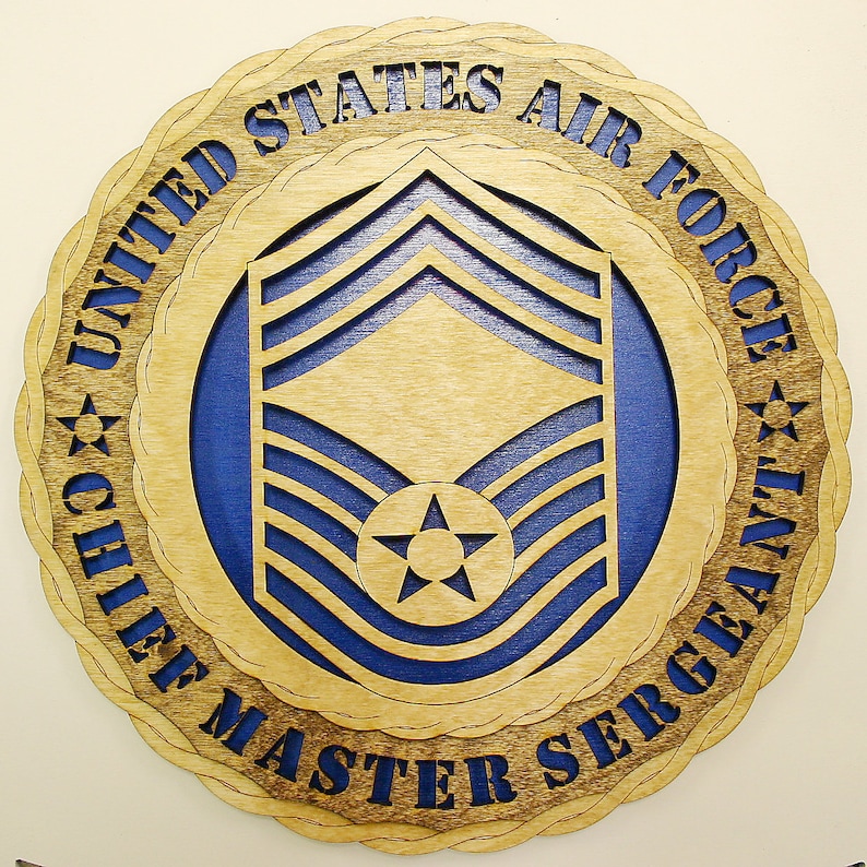 Custom 12"or 18" Air Force Chief Master Sergeant Wall Tribute - Etsy