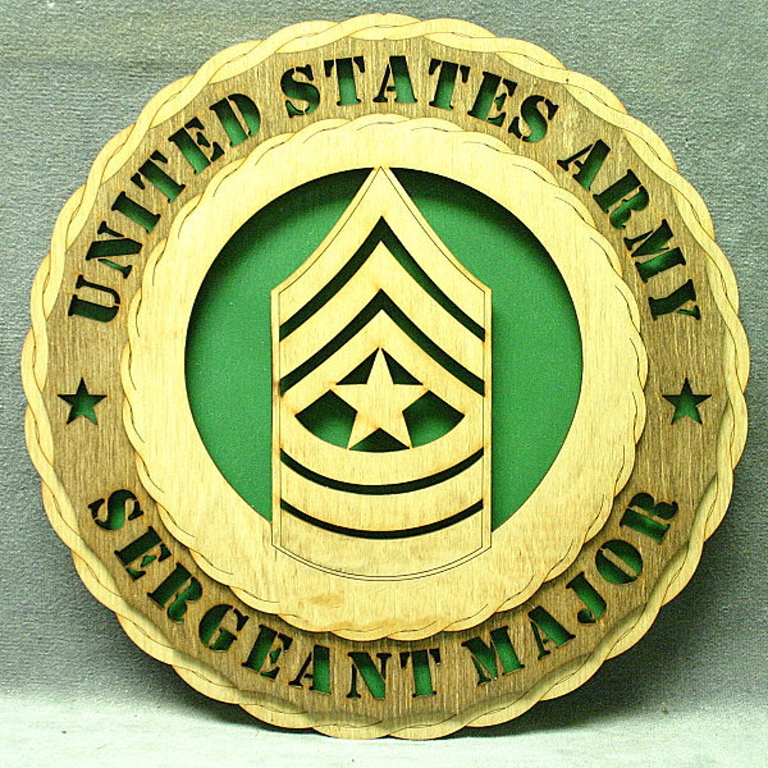 Custom Wood US Army Sergeant Major Wall Plaque - Etsy