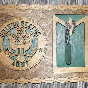 Custom 12 X 8 Army Dog Tag Display - Etsy