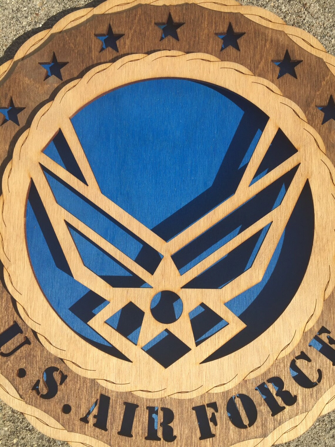 Custom Wood US Air Force Wall Plaque - 12" Tribute - Etsy