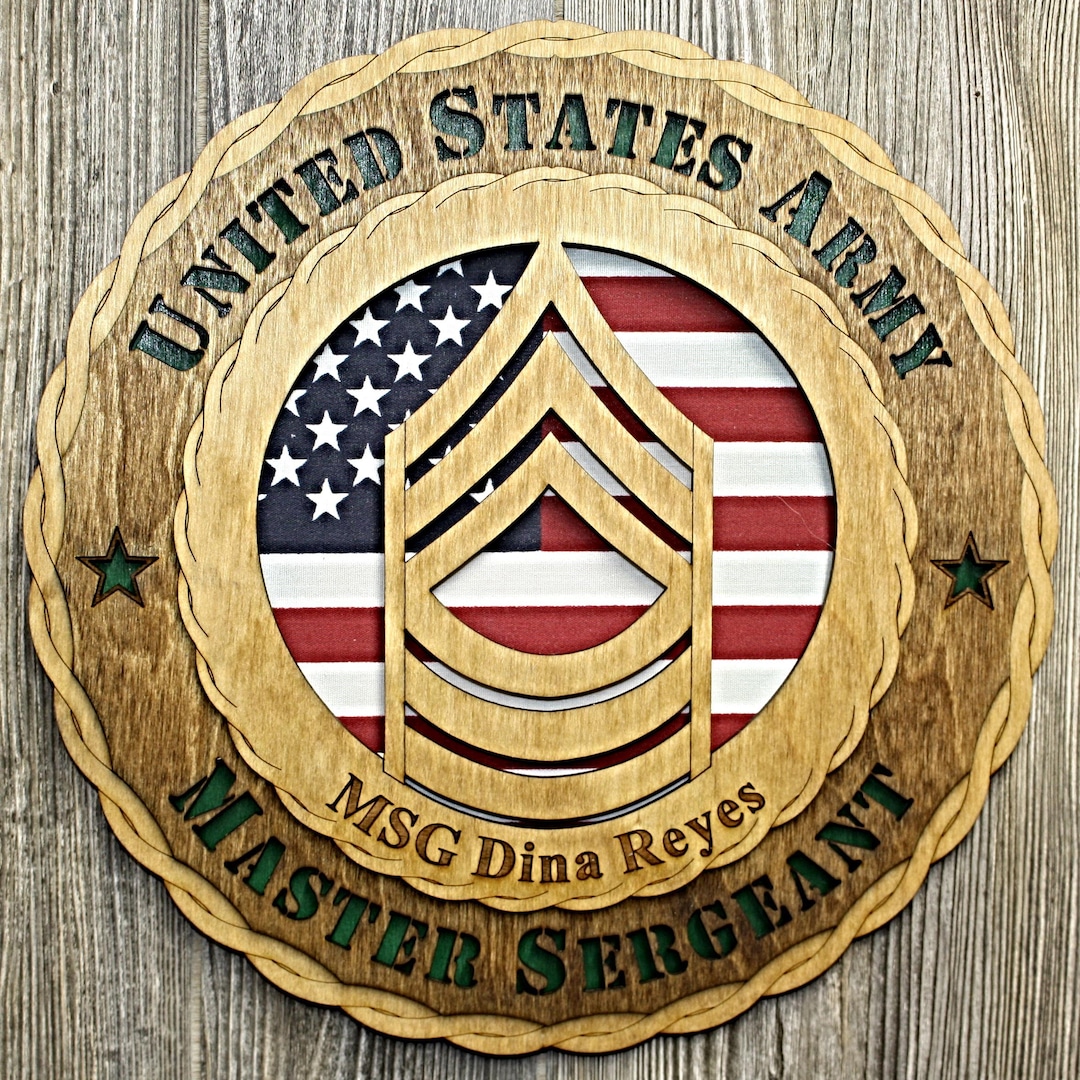 Army Master Sergeant Wall Tribute - Etsy