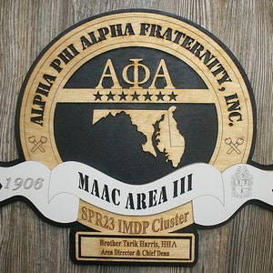 Custom 12"or 18" Alpha Phi Alpha - MAAC Area III Wall Tribute - Etsy