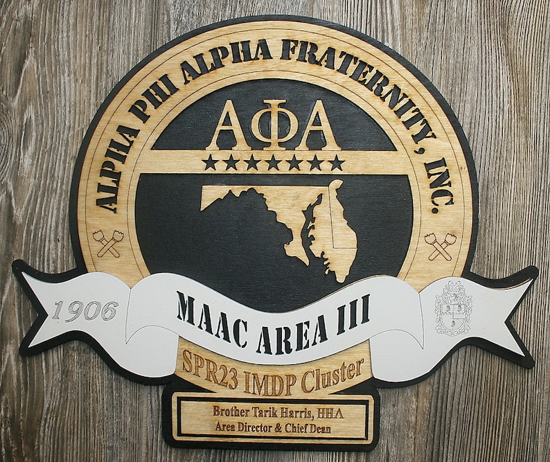 Custom 12"or 18" Alpha Phi Alpha - MAAC Area III Wall Tribute - Etsy
