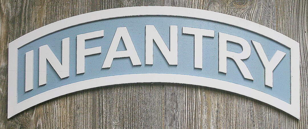 Large 18 Inch Infantry Tab - Etsy