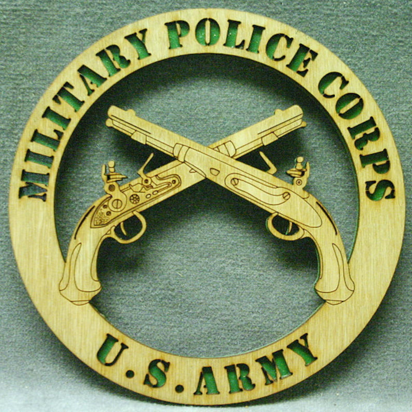 Military Police Crossed Pistols Cutout Wall Plaque - Etsy