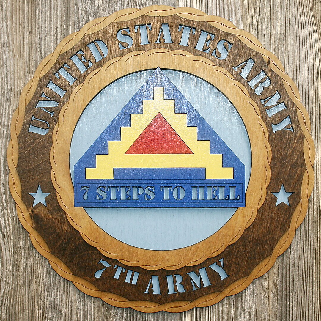12" Wood US Army 7th Army Wall Plaque - Etsy