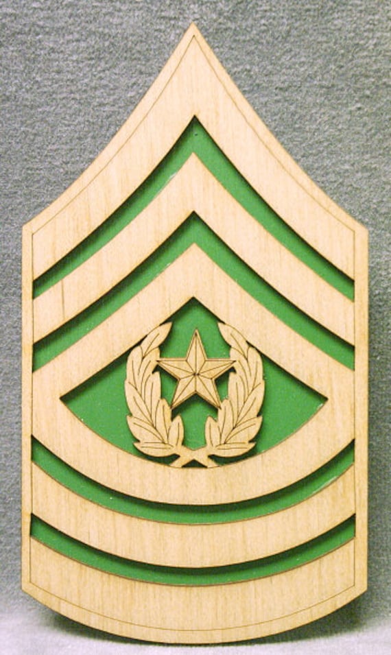 Custom 12 Wood US Army Command Sergeant Major Rank - Etsy