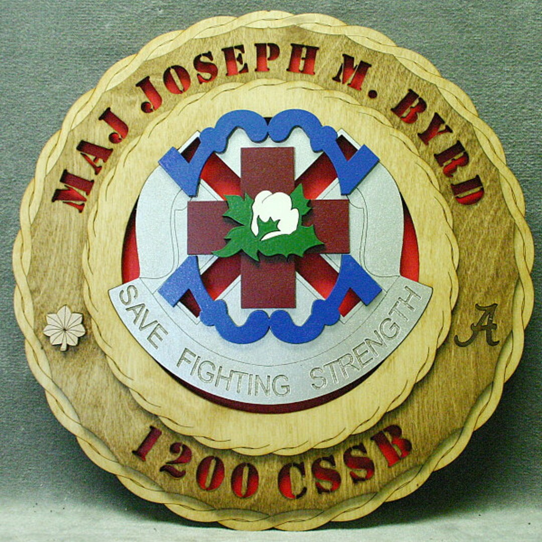 Personalizado 12"o 18" Wood Army 1200 CSSB Wall Tribute - Etsy España