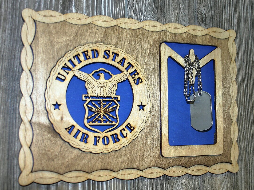 Custom 12 X 8 Traditional Air Force Dog Tag Display - Free Shipping - Etsy
