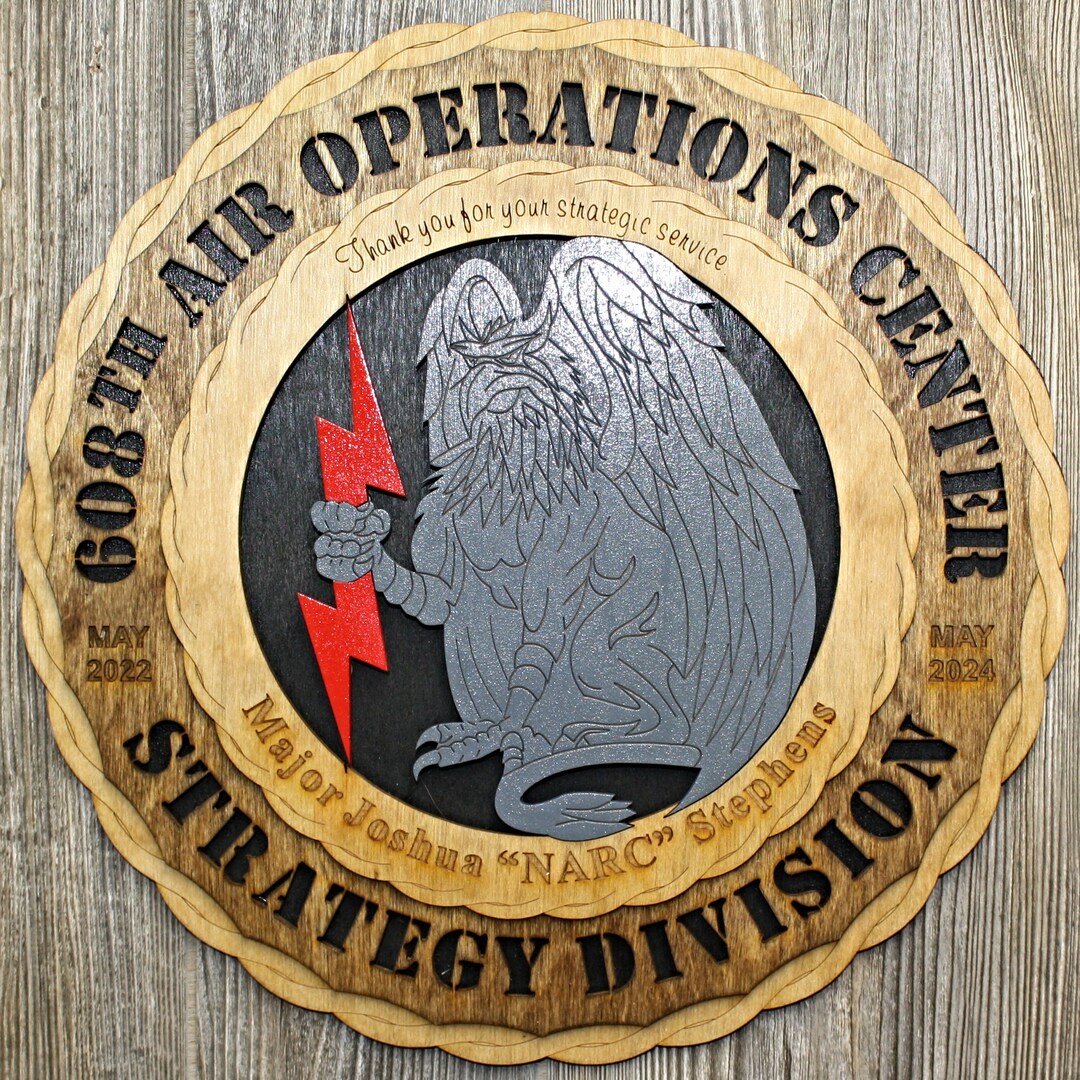608th AOC Strategy Division Wall Tribute - Etsy