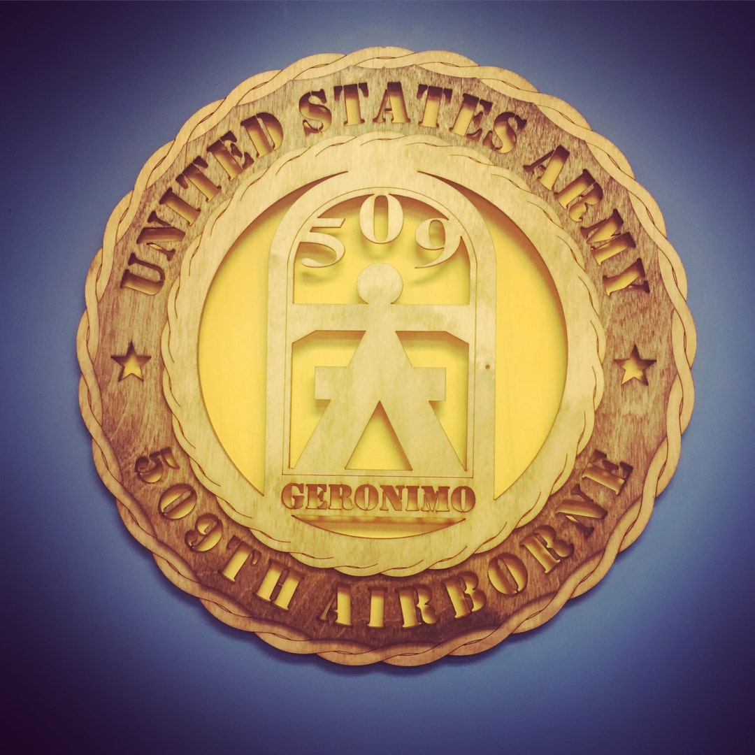 Custom 12" Wood US Army 509th Airborne Wall Tribute - FREE SHIPPING - Etsy