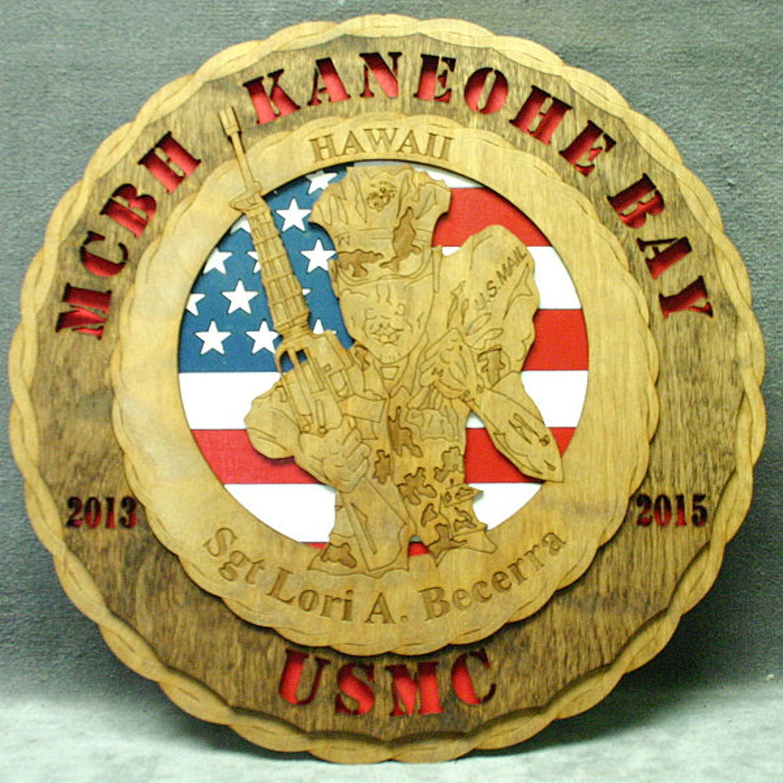 Custom US Marine Corps Wood Wall Plaque - 12" Personalized Tribute - Etsy