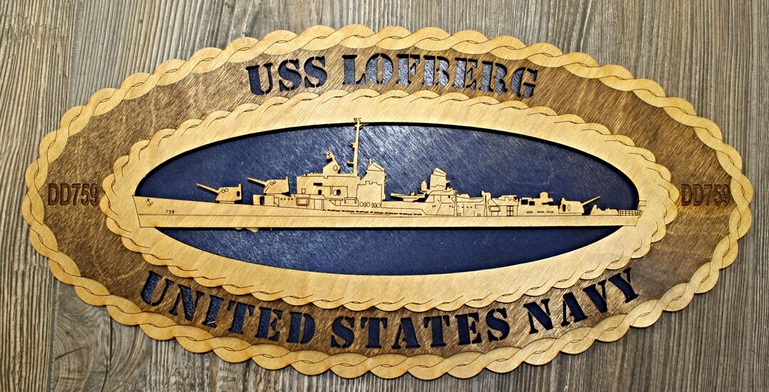 Custom 15 X 7 Wood USS Lofberg Large Oval Tribute Free Shipping - Etsy