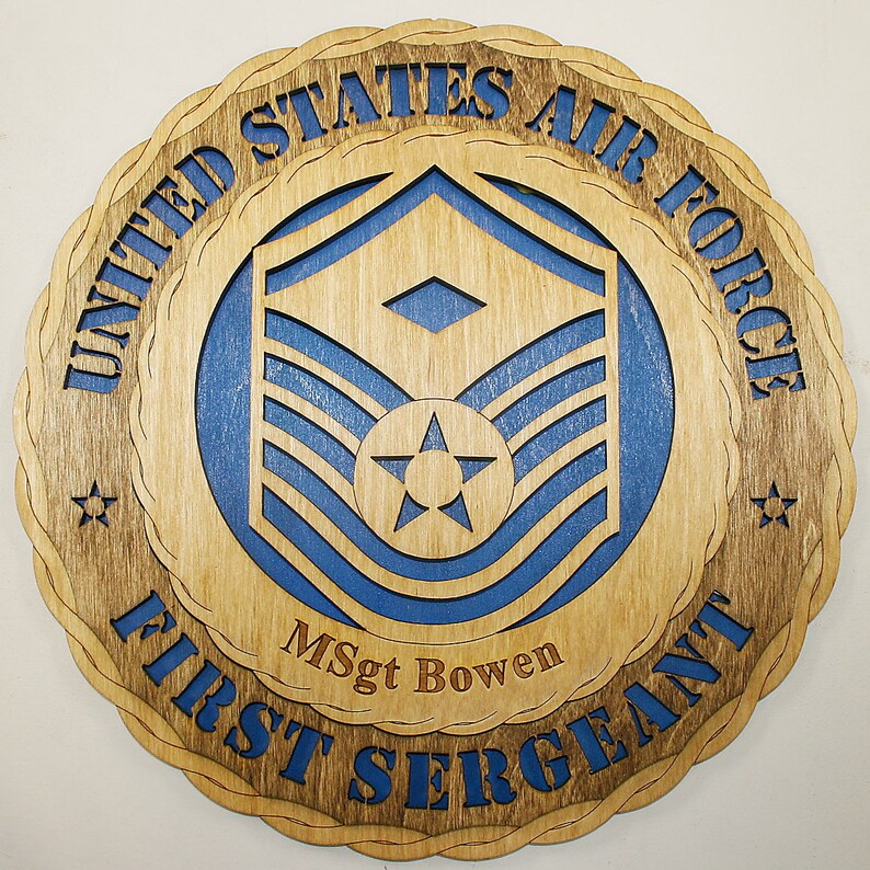 Air Force First Sergeant Wall Tribute - Etsy