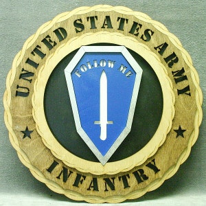 Army Infantry Follow Me Patch Wall Tribute - FREE SHIPPING - Etsy