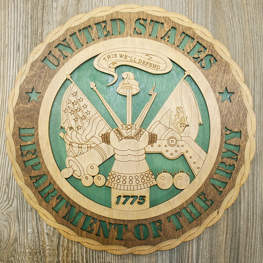 Custom 12" Wood Department of the Army Wall Tribute - Etsy