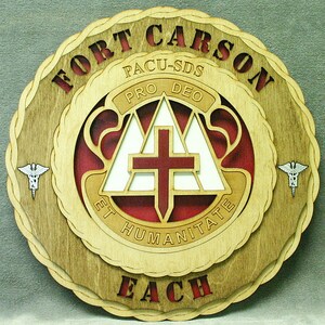 Custom 12"or 18" Wood Army Fort Carson EACH Wall Tribute - Etsy