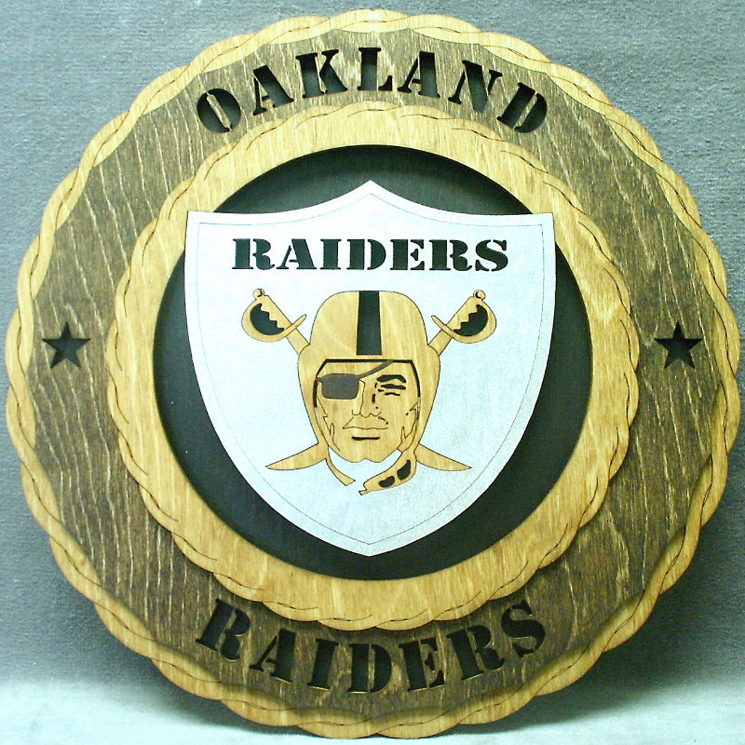 Custom Oakland Raiders Wood Wall Art: 12" Tribute Plaque - Etsy