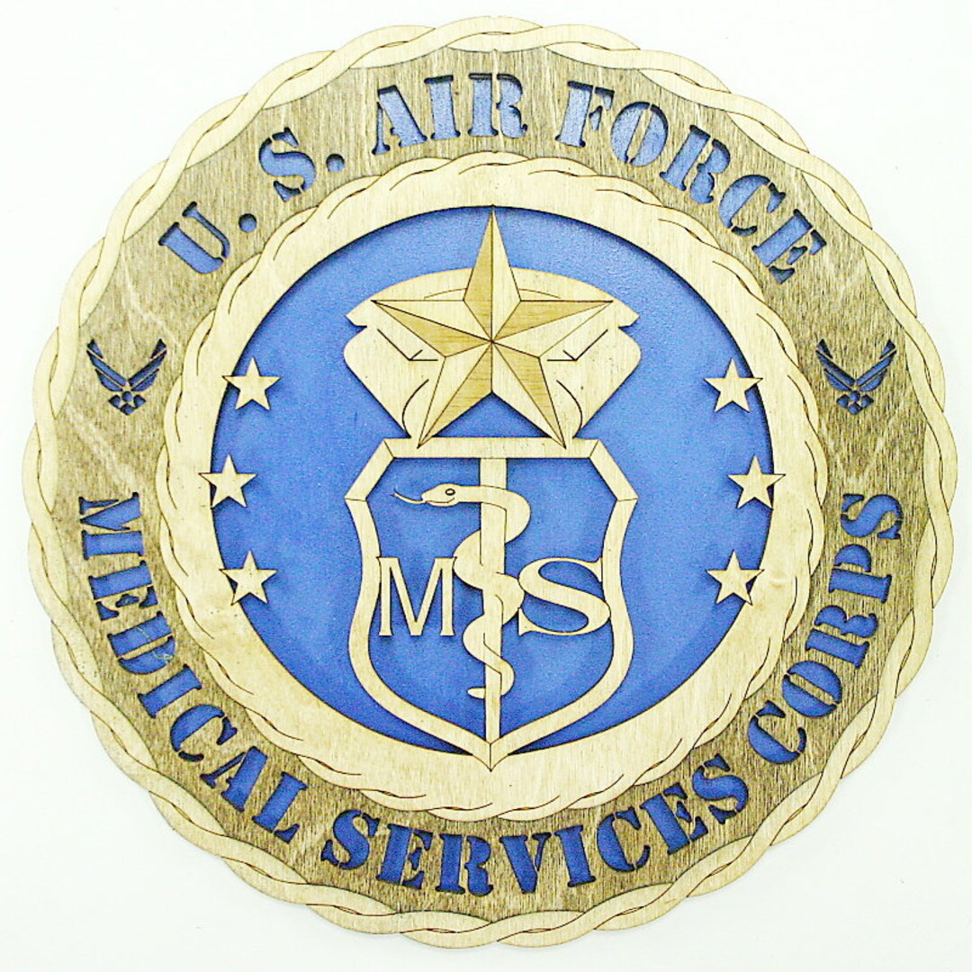 Custom 12"or 18" Wood Air Force Medical Services Corps Wall Tribute - Etsy