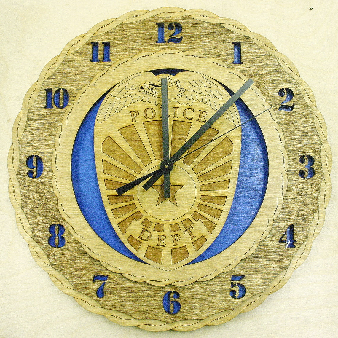 Custom 12 Police Badge Wall Clock | Etsy