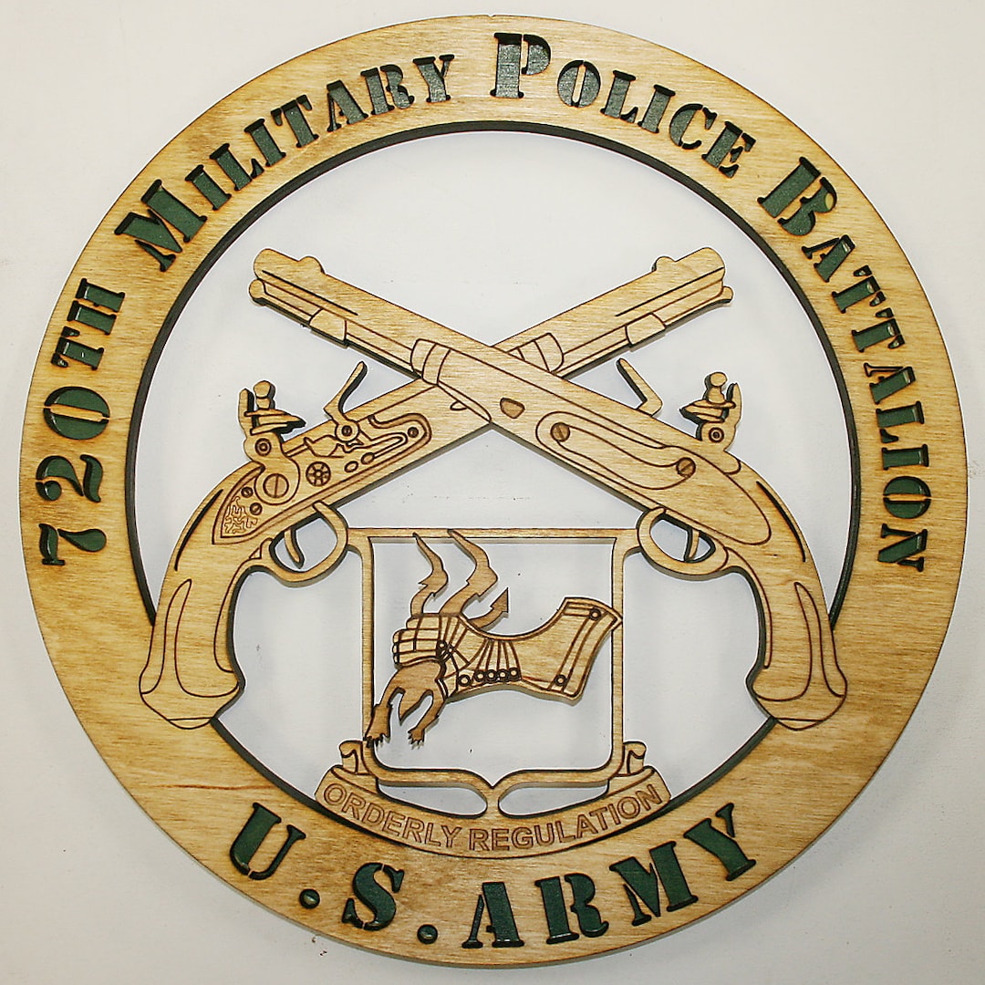 Military Police 720th MP Bn Crossed Pistols Cutout Wall Plaque - Etsy