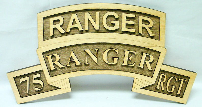 Large 18 Inch 75th Ranger Tab Scroll Etsy