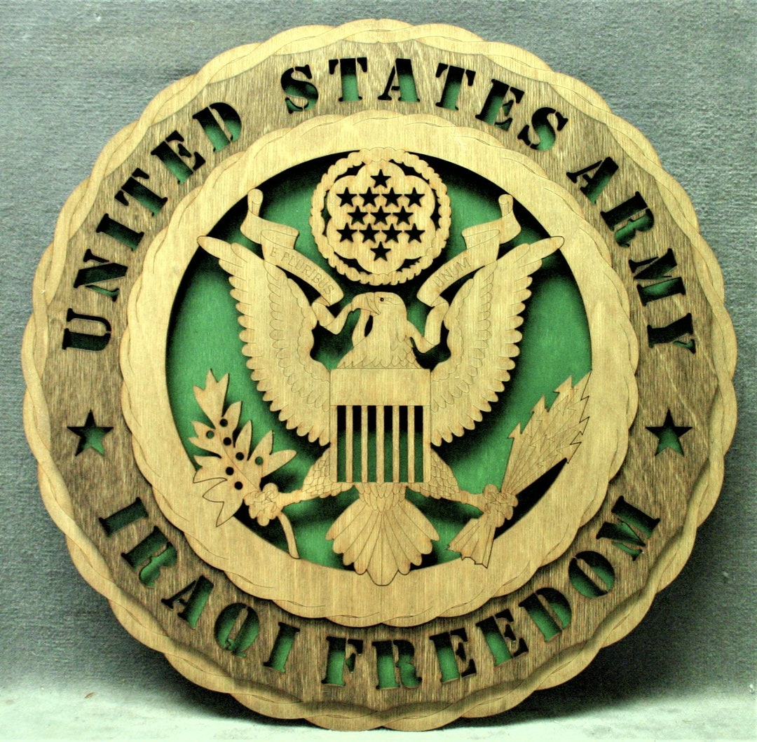 Custom Wood Army Iraqi Freedom Wall Tribute - 12 Inch - Etsy