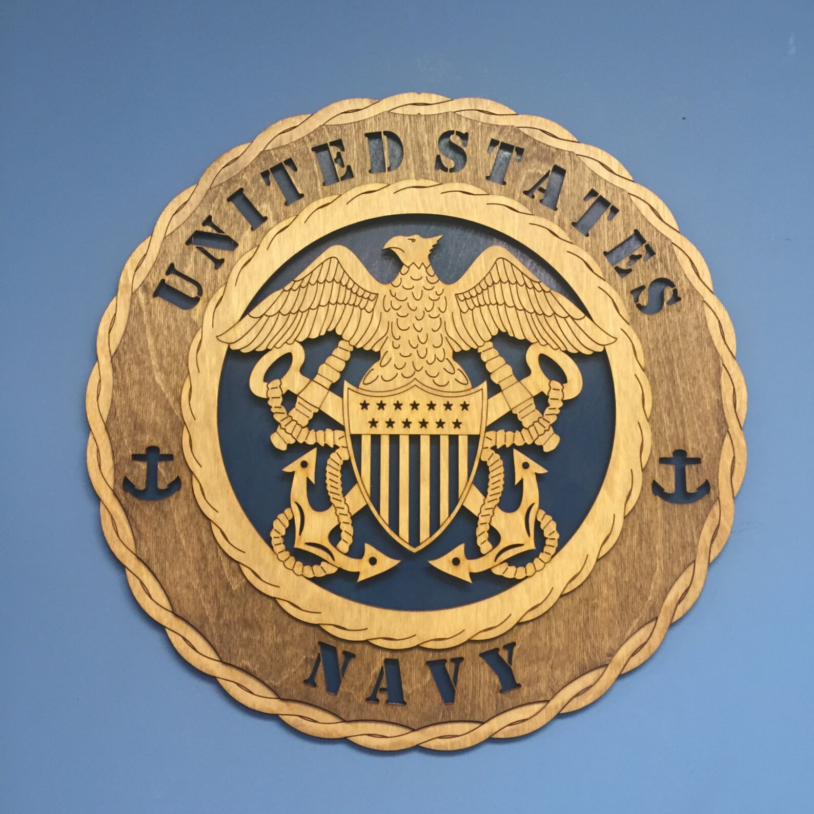 Custom Large 18 Wood Navy Wall Tribute FREE SHIPPING | Etsy