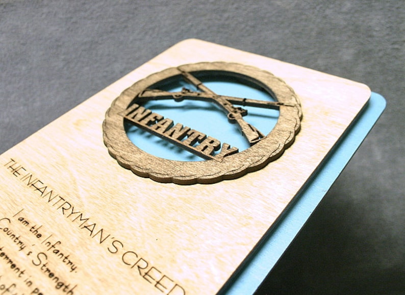 Custom Wood Infantry Creed - Etsy