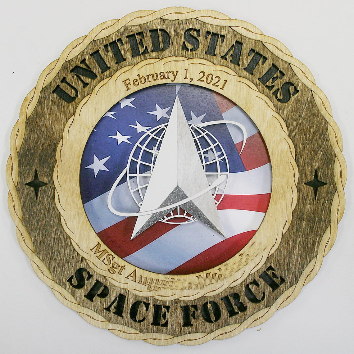 Custom 12 Wood United States Space Force Wall Tribute - Etsy