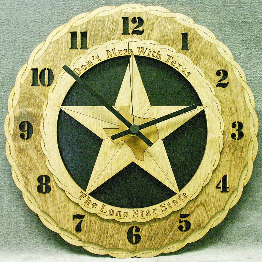 Custom 12" Don't Mess With Texas Clock - Free Shipping - Etsy