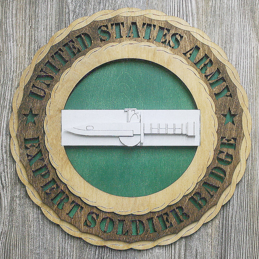 Army Expert Soldier Badge Wall Tribute - Etsy