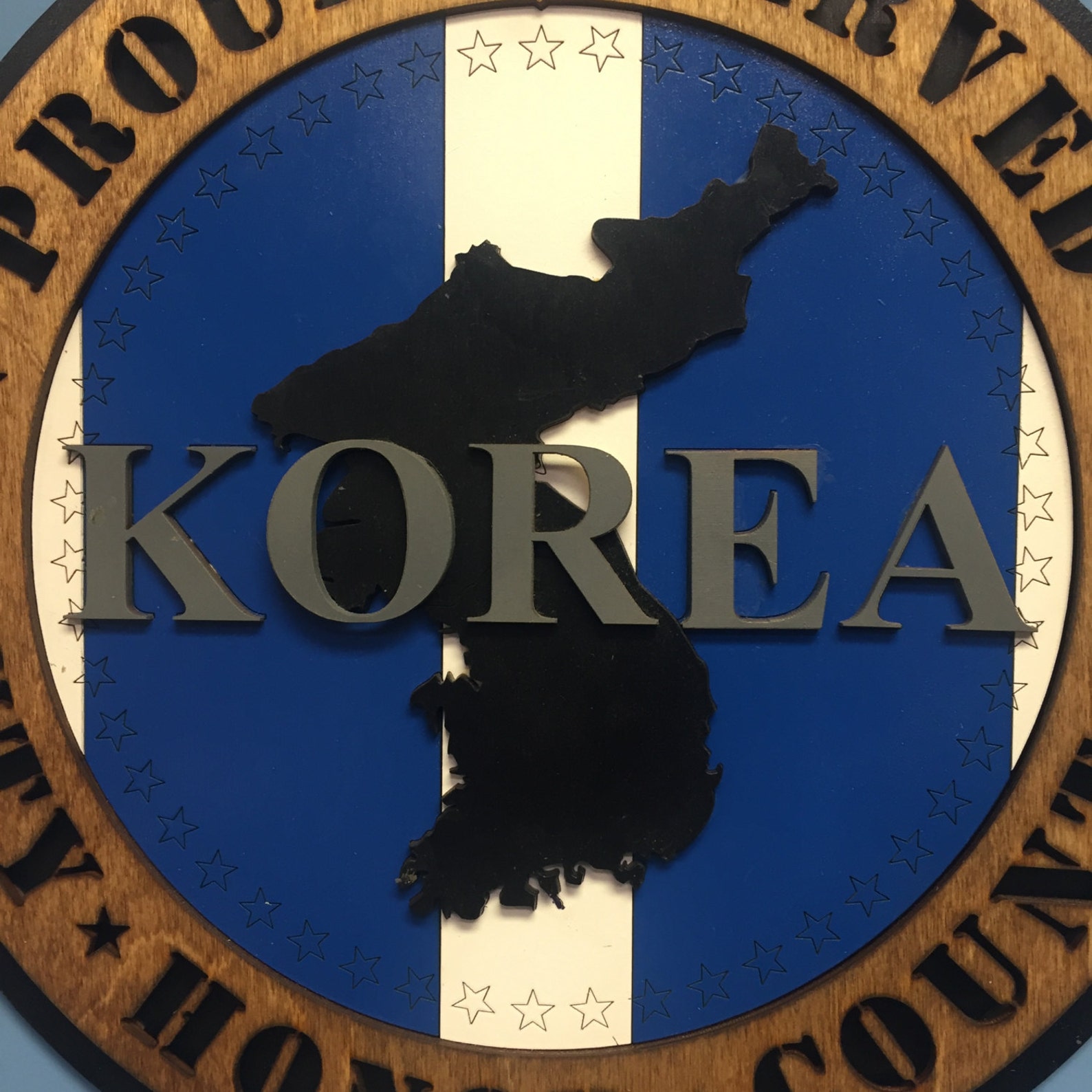 Custom 12 Wood Korea Map Ribbon Veteran Wall Tribute - Etsy
