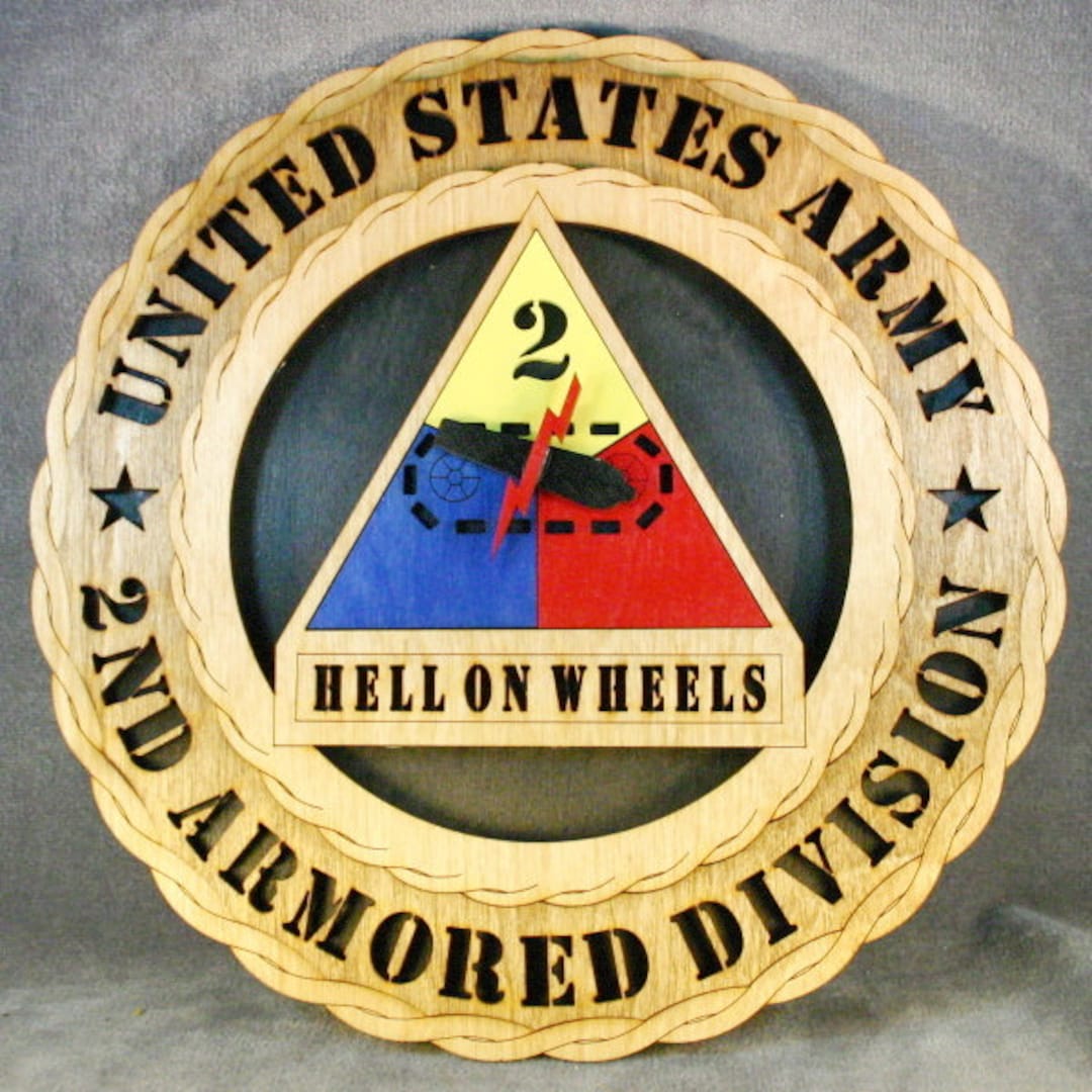 Custom 12" Army 2nd Armor Division- Wall Tribute - FREE SHIPPING - Etsy