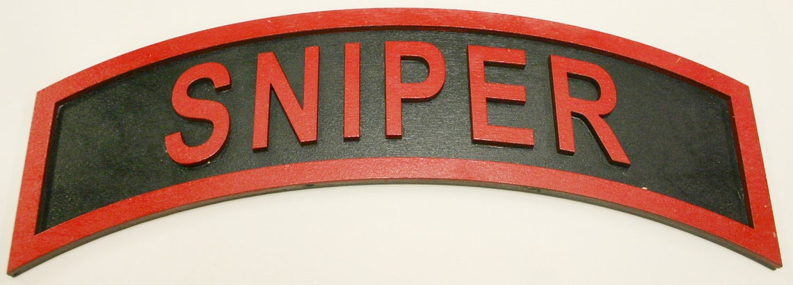 Large 18 Inch Sniper Tab Red/black - Etsy