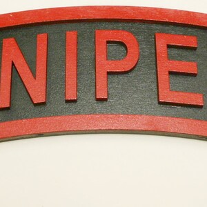 Large 18 Inch Sniper Tab Red/black - Etsy