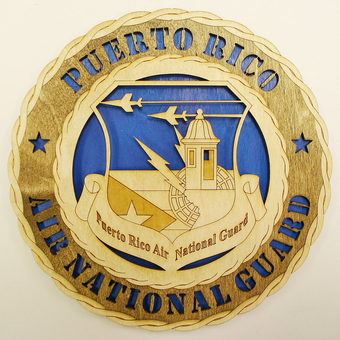 Custom 12"or 18" Puerto Rico Air National Guard Wall Tribute - Etsy