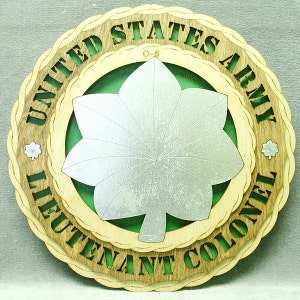 Custom 18 Wood US Army Lt Colonel Rank Wall Tribute Flag Background ...