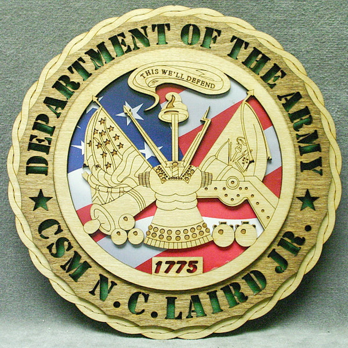 Custom 12 Wood US Air Force 608th AOC ISR Division Free | Etsy