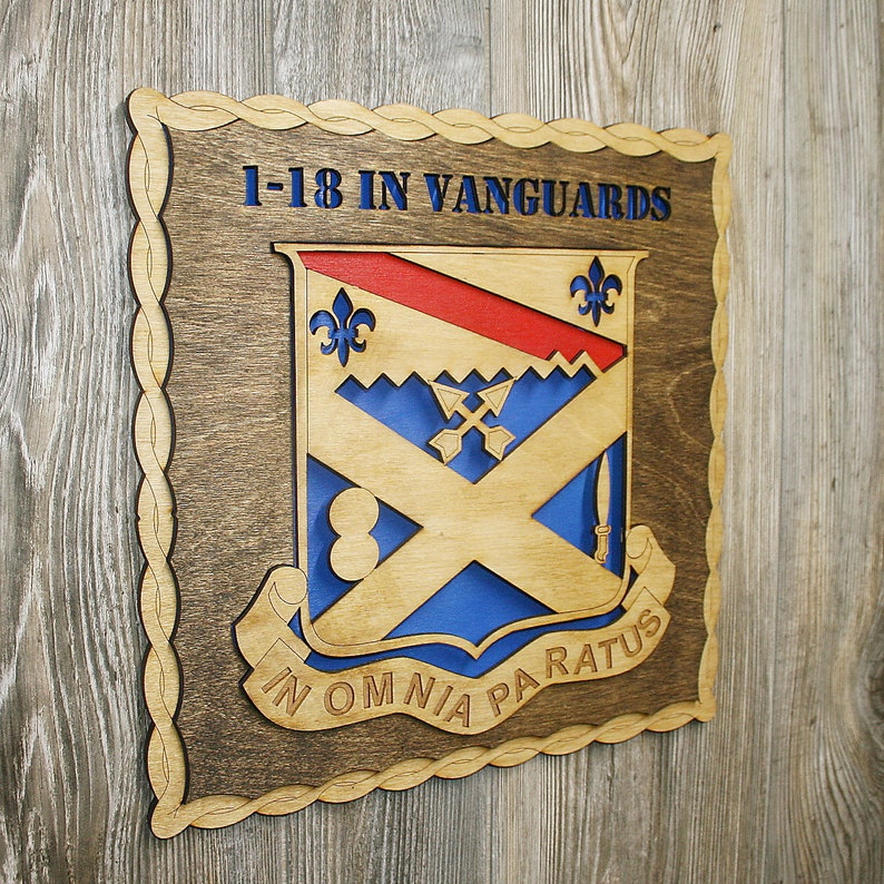12 and 18 Army 18th Infantry Square Wall Tribute | Etsy